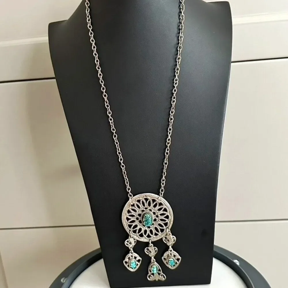 Vintage | Jewelry | Vintage 7s 80s Costume Jewelry Scarab Egyptian ...